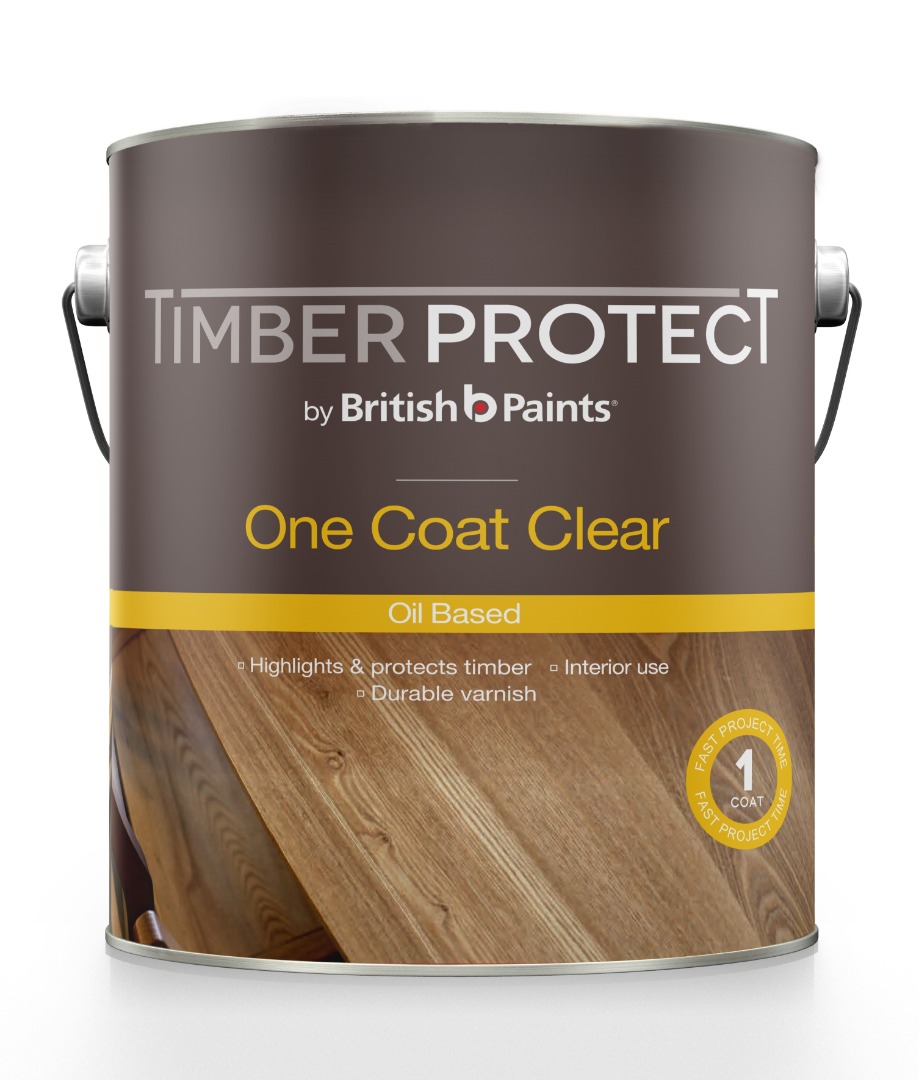 Timber Protect One Coat Clear Oil Based - British Paints
